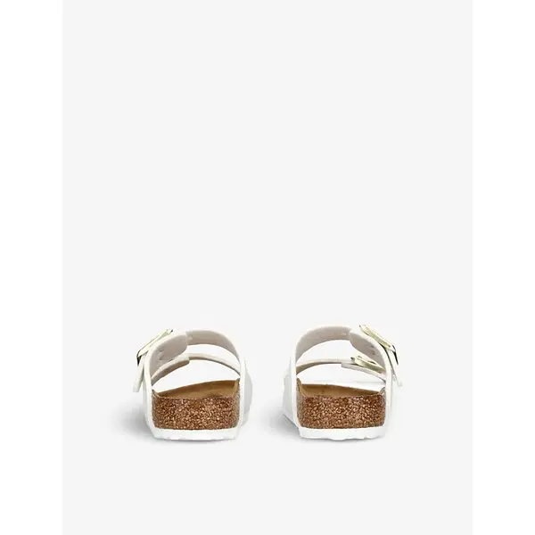 BIRKENSTOCK Arizona Double-strap Patent-leather Flat Sandals - White
