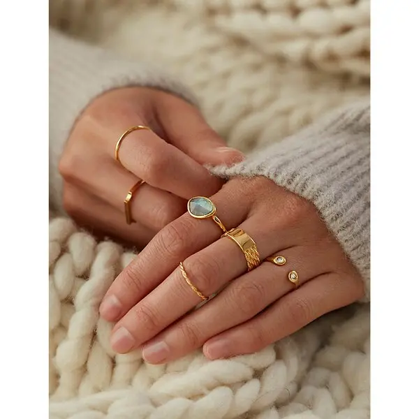 Monica Vinader Signature Thin Ring - Yellow Gold
