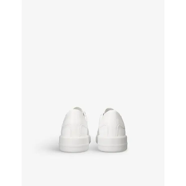 GOLDEN GOOSE Star-embroidered Faux-leather Low-top Trainers - White