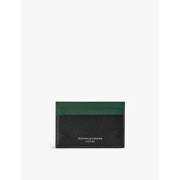 ASPINAL OF LONDON Slim Brand-plaque Leather Card Holder