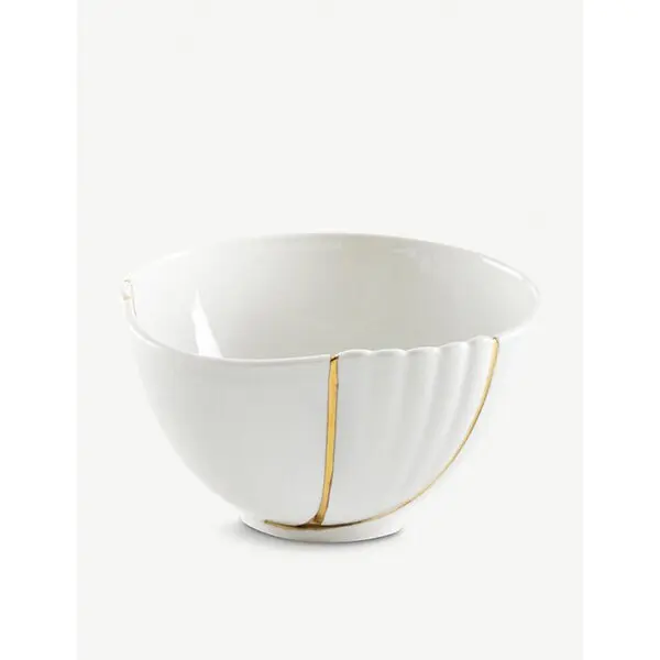 SELETTI Kintsugi N3 Porcelain And 24ct Gold Bowl 15.2cm - One-color
