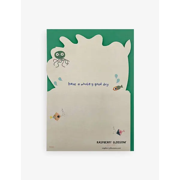 RASPBERRY BLOSSOM Happy Birthday' Ocean Greetings Card 18cm X 13cm