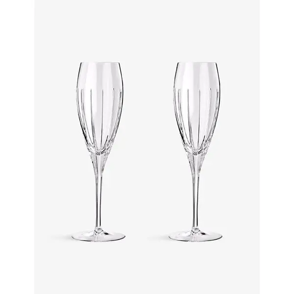 Christofle Iriana Crystal Champagne Flutes Set Of Two - One-color