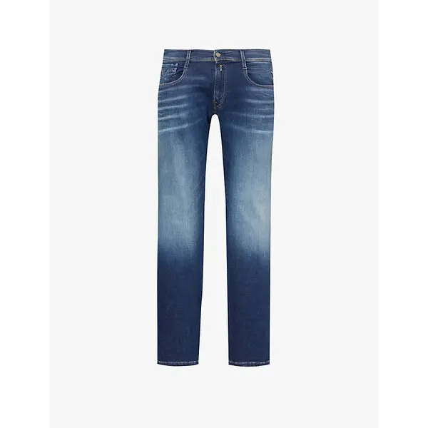 REPLAY Anbass Regular-fit Slim-leg Jeans - Dark Blue