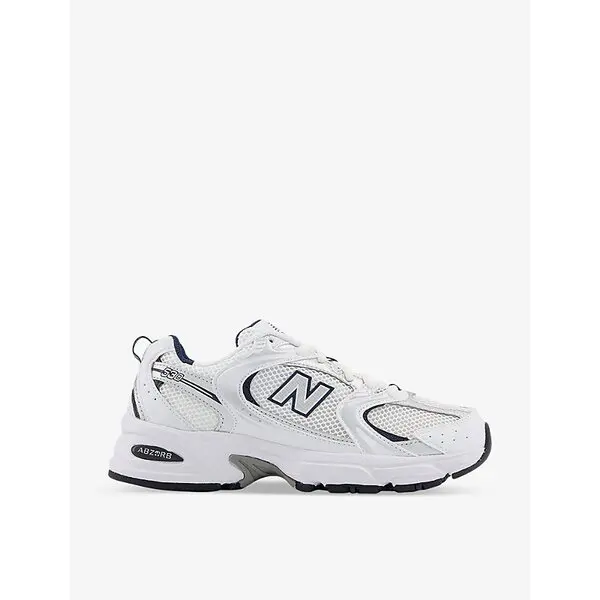 NEW BALANCE Mr530 Logo-embossed Leather And Mesh Low-top Trainers - White Blue