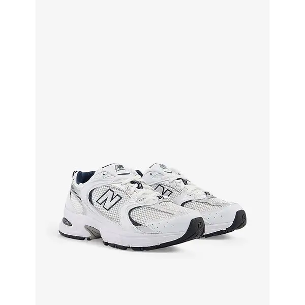 NEW BALANCE Mr530 Logo-embossed Leather And Mesh Low-top Trainers - White Blue