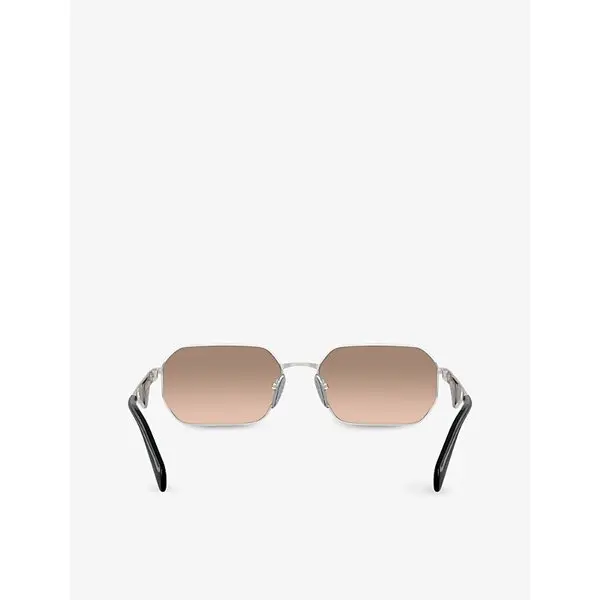 Prada Irregular-frame Metal Sunglasses