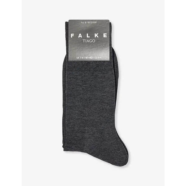 Falke Tiago Stretch Cotton-blend Socks - Anthracite Mel.