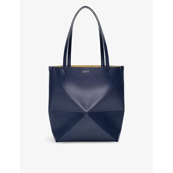 Loewe Leather Tote Bag - Abyss Blue