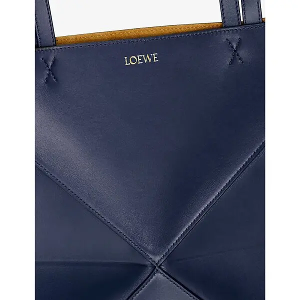 Loewe Leather Tote Bag - Abyss Blue