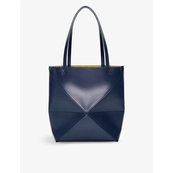 Loewe Leather Tote Bag - Abyss Blue