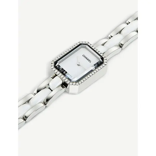Chanel Première Ceramic And Diamond Quartz Watch - Silver