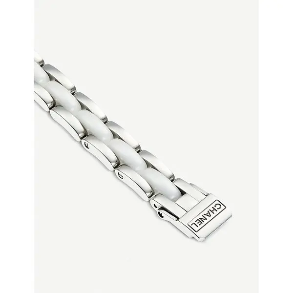 Chanel Première Ceramic And Diamond Quartz Watch - Silver