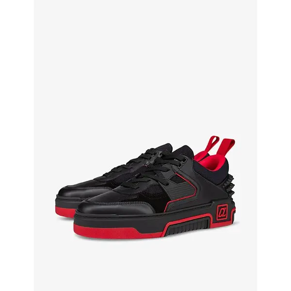 CHRISTIAN LOUBOUTIN Astroloubi Leather Low-top Trainers - Black