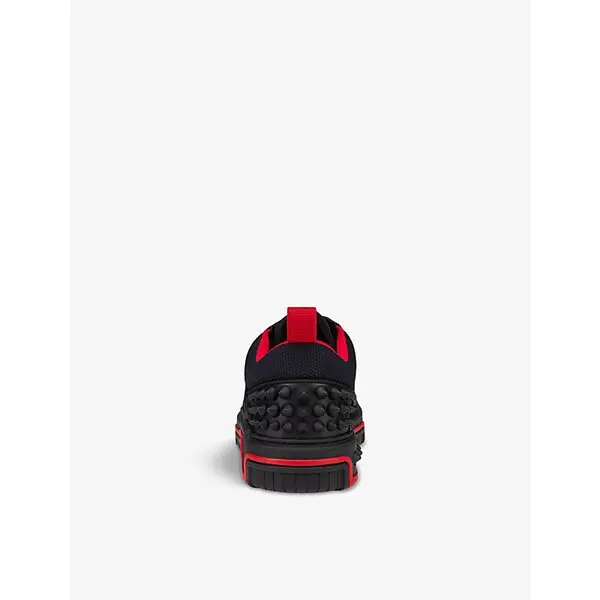 CHRISTIAN LOUBOUTIN Astroloubi Leather Low-top Trainers - Black