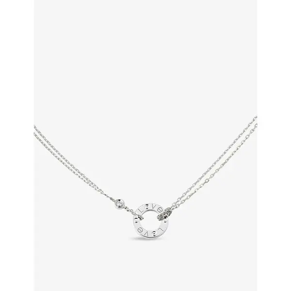 CARTIER Love 18ct White-gold And 0.03ct Diamond Necklace - One-color