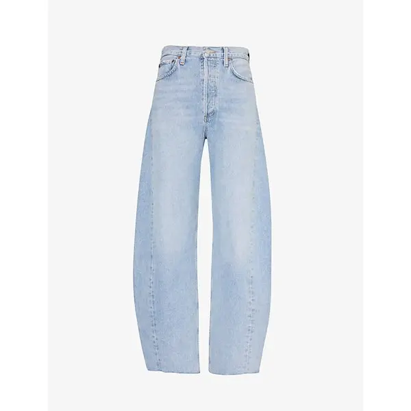 AGOLDE Luna Faded-wash Wide Leg Jeans - Void (lt Indigo)