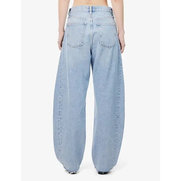 AGOLDE Luna Faded-wash Wide Leg Jeans - Void (lt Indigo)