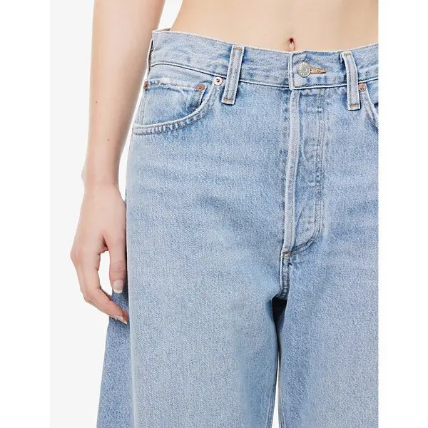 AGOLDE Luna Faded-wash Wide Leg Jeans - Void (lt Indigo)