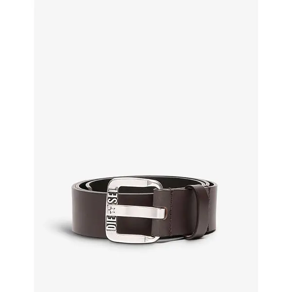 DIESEL® B-star Logo-embossed Leather Belt - H0180