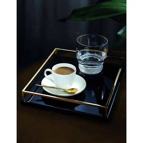 VILLEROY & BOCH Anmut Gold Bone-porcelain Espresso Cup Saucer 12cm