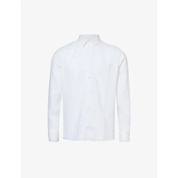 Vilebrequin Caroubis Logo-embroidered Linen Shirt - Blanc