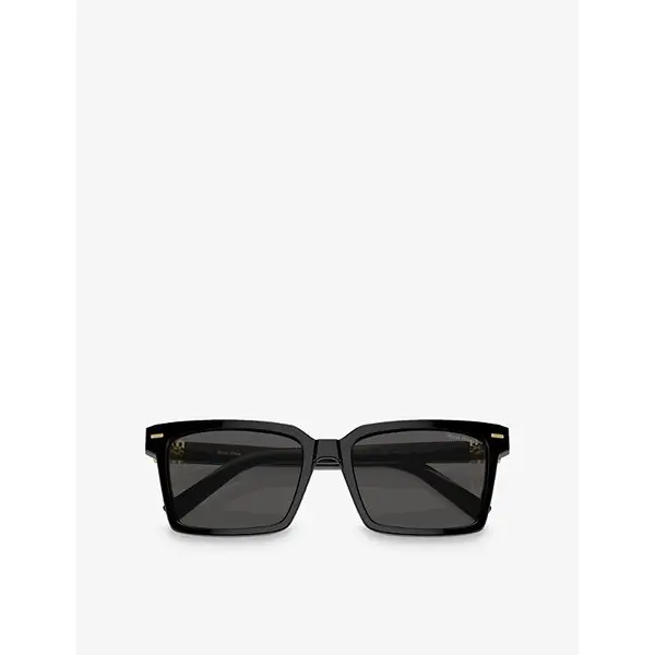 Miu Miu Mu 13zs Rectangle Sunglasses - Black