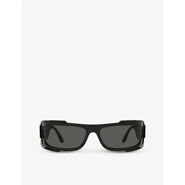 Versace Ve4446 Rectangle Sunglasses - Black
