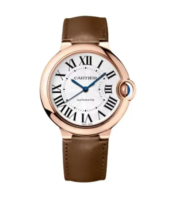 CARTIER Sapphire And Leather Mechanical Watch - Rose Gold