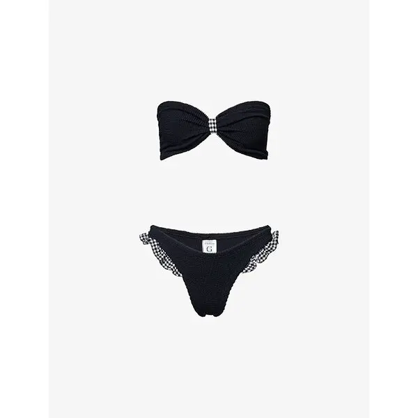 Hunza G Jean Bandeau Bikini Set - Black Black