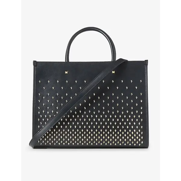 JIMMY CHOO Avenue Medium Leather Tote Bag