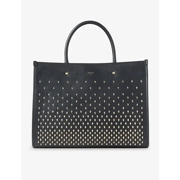 JIMMY CHOO Avenue Medium Leather Tote Bag