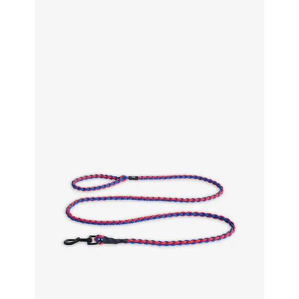 HAY Plaited Dog Leash - Red And Blue