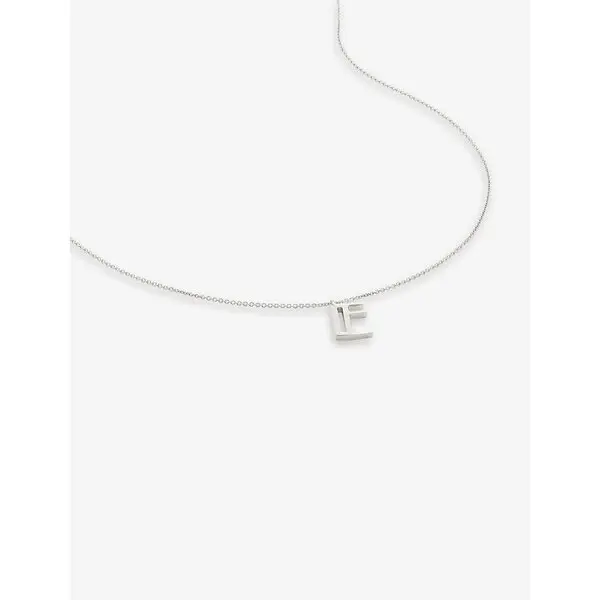 Monica Vinader E Letter-charm Pendant Necklace - Sterling Silver