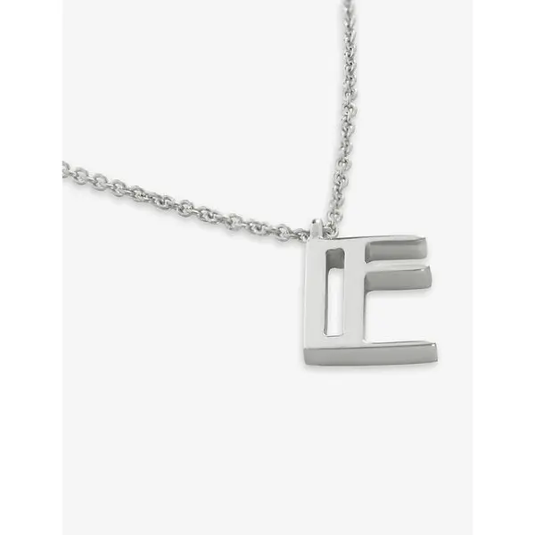 Monica Vinader E Letter-charm Pendant Necklace - Sterling Silver
