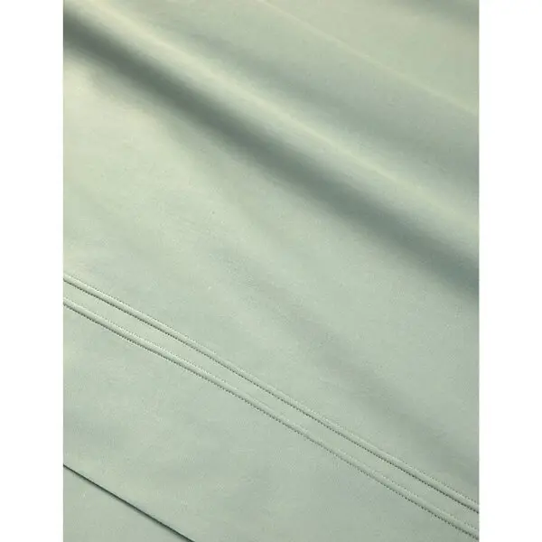YVES DELORME Triomphe Bordered Cotton Flat Sheet