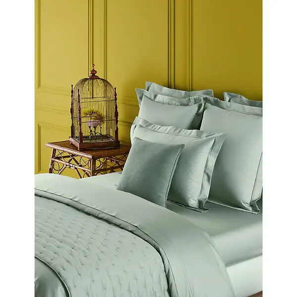 YVES DELORME Triomphe Bordered Cotton Flat Sheet