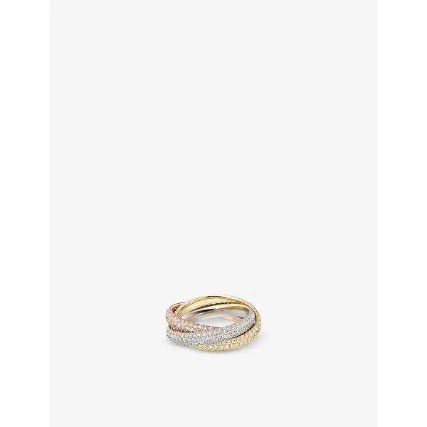 Cartier Trinity 18ct White, Rose, Yellow-gold And Diamond Ring