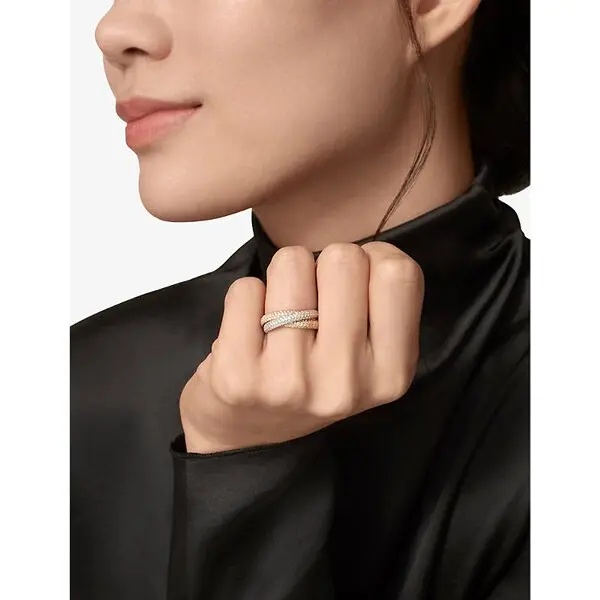 Cartier Trinity 18ct White, Rose, Yellow-gold And Diamond Ring