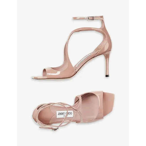 JIMMY CHOO Azia 75 Leather Heeled Sandals - Ballet Pink