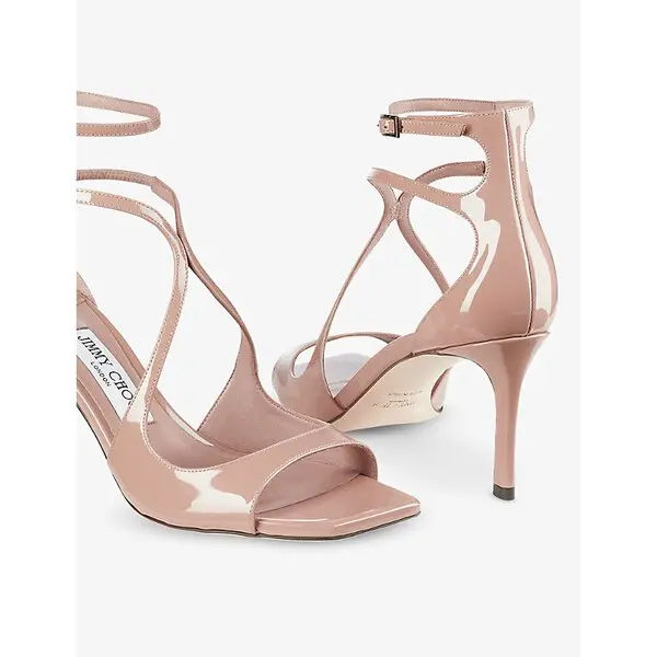 JIMMY CHOO Azia 75 Leather Heeled Sandals - Ballet Pink
