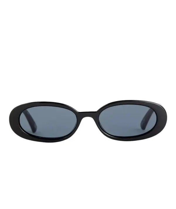 Le Specs Outta Love Oval-frame Sunglasses - Black