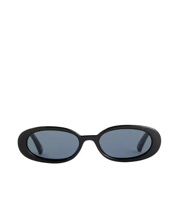 Le Specs Outta Love Oval-frame Sunglasses - Black