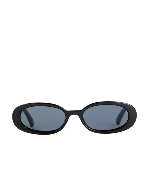 Le Specs Outta Love Oval-frame Sunglasses - Black