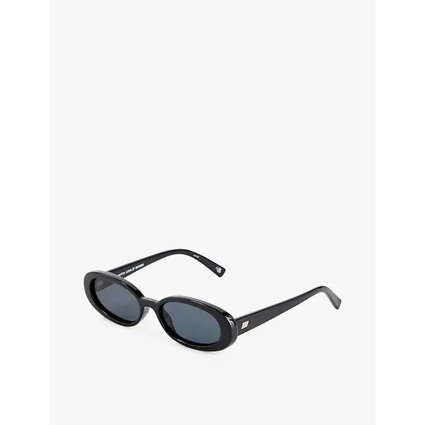 Le Specs Outta Love Oval-frame Sunglasses - Black