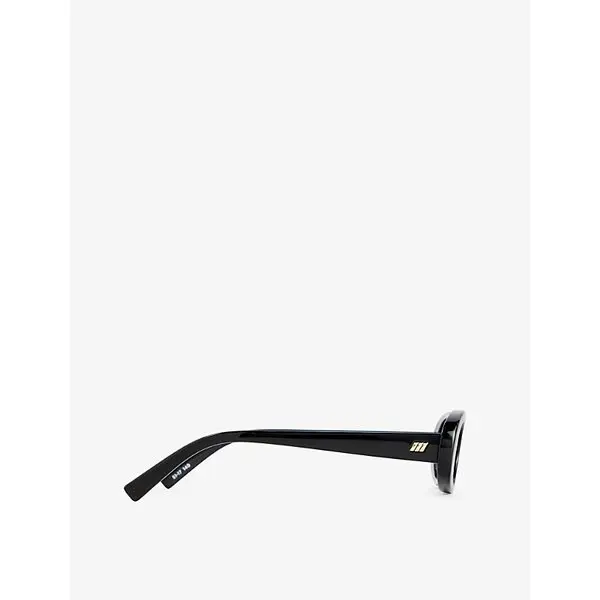 Le Specs Outta Love Oval-frame Sunglasses - Black