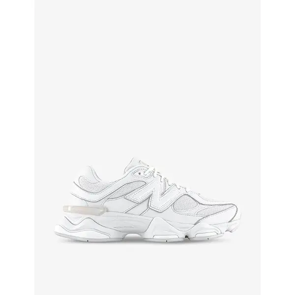 NEW BALANCE 9060 Leather And Mesh Trainers - White White White