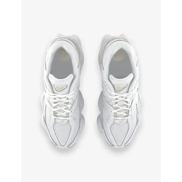 NEW BALANCE 9060 Leather And Mesh Trainers - White White White
