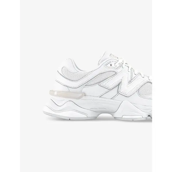 NEW BALANCE 9060 Leather And Mesh Trainers - White White White
