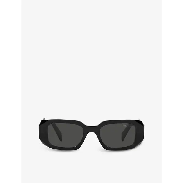 Prada Pr 17ws Rectangular Sunglasses - Black